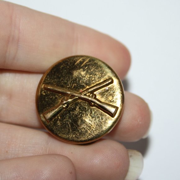 Vintage | Accessories | Vintage Cross Rifle Military Brass Uniform ...